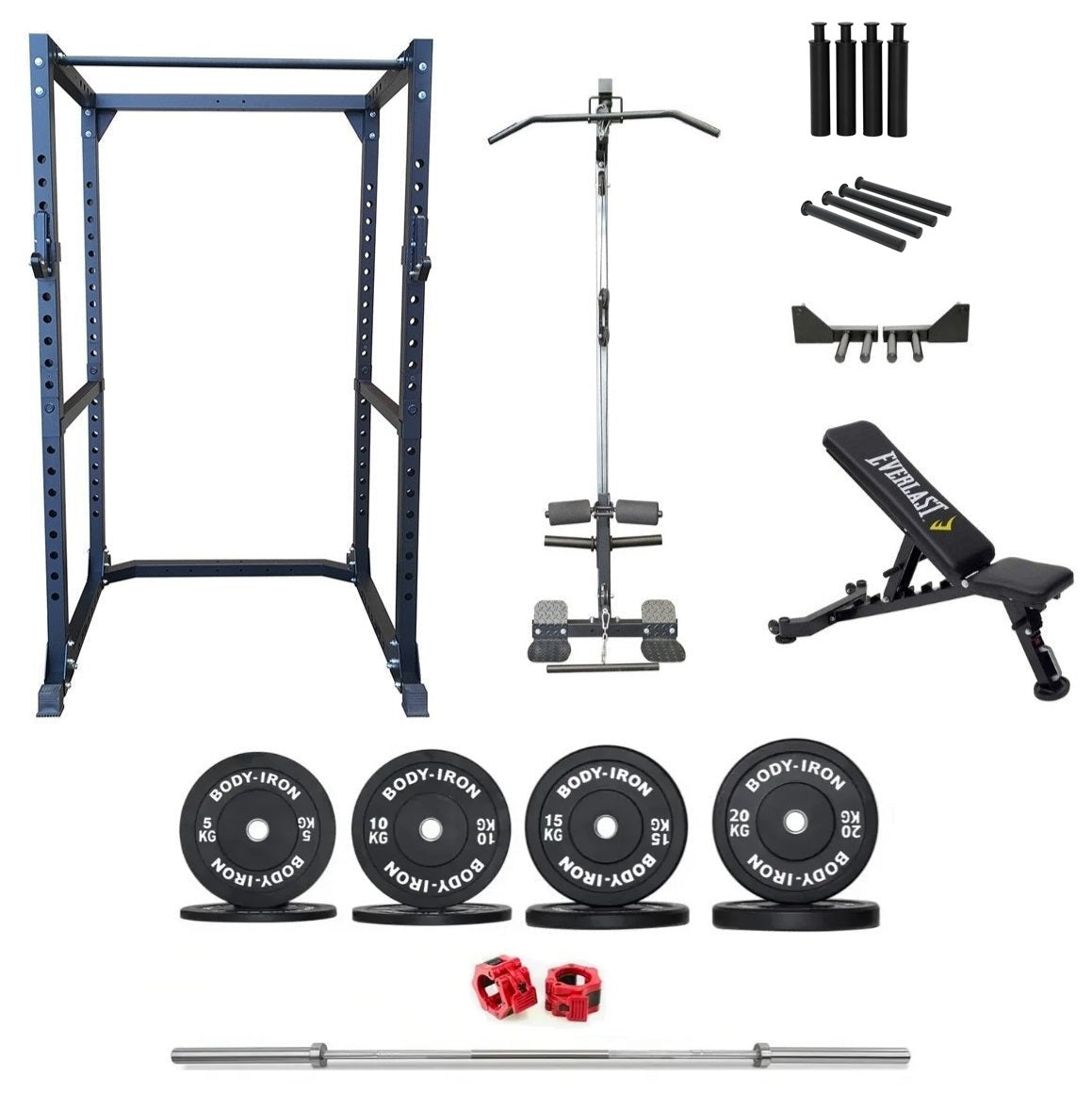 CX88 Power Rack Elite Set + 120kg Barbell Set – World Fitness